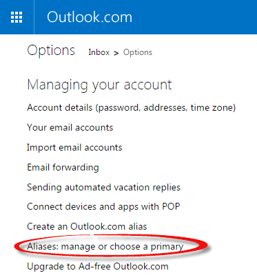 How to Use Aliases in Microsoft Outlook.com