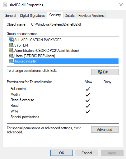 Replace, Move and Edit Protected Files in Windows