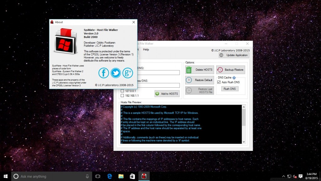 SysMate - Hosts File Walker - The Best Portable Windows Hosts File ...